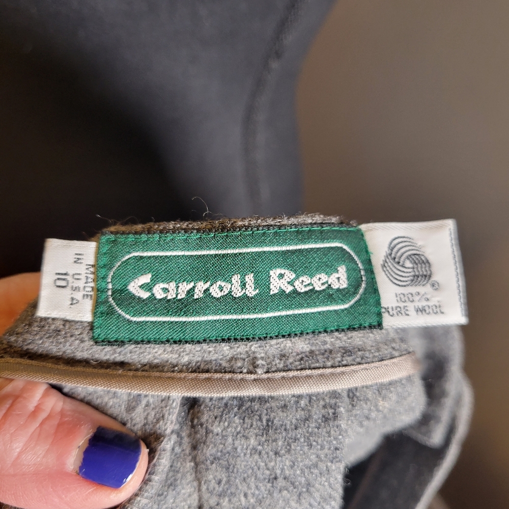 Vintage Carroll Reed Grey Wool Pleated Midi Skirt - Gem